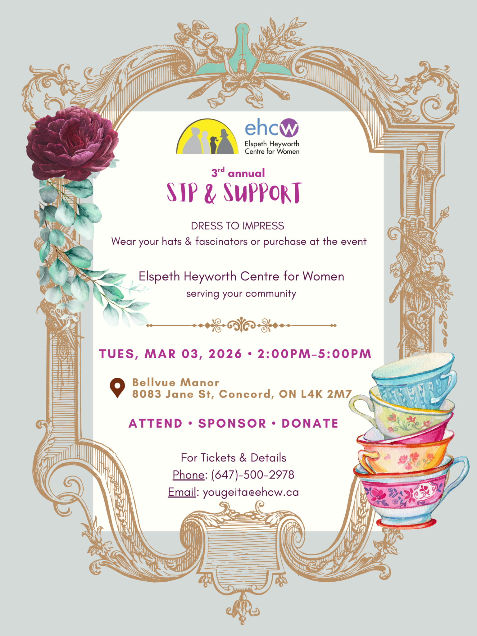 Sip and Support - Elspeth Heyworth Centre for Women